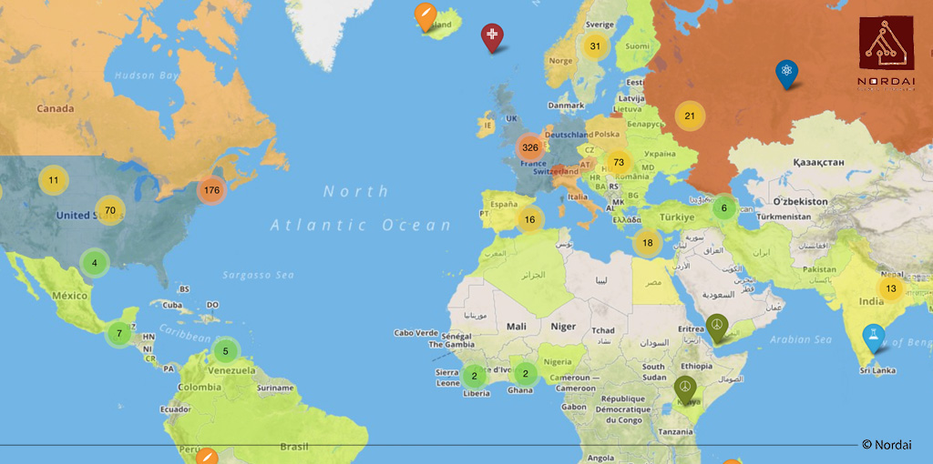 The map of all-time Nobel Prize laureates - GeoNue